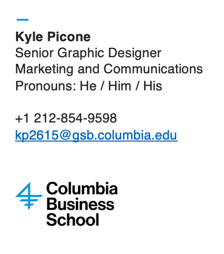 Templates and Signage | Columbia Business School